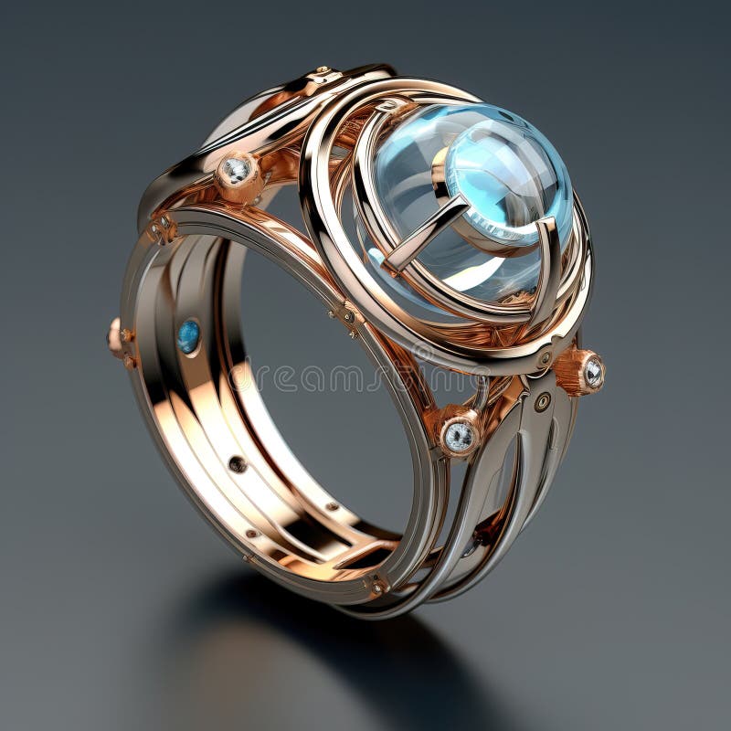 Futuristic Ring, Ai Generated Stock Illustration - Illustration of ...