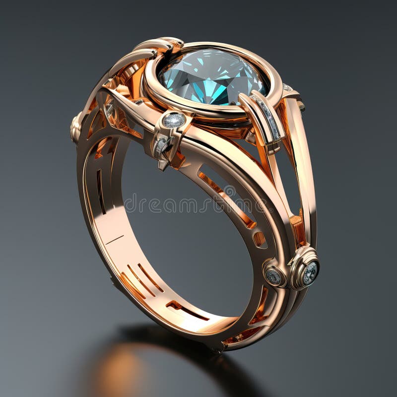 Futuristic Ring, Ai Generated Stock Illustration - Illustration of font ...