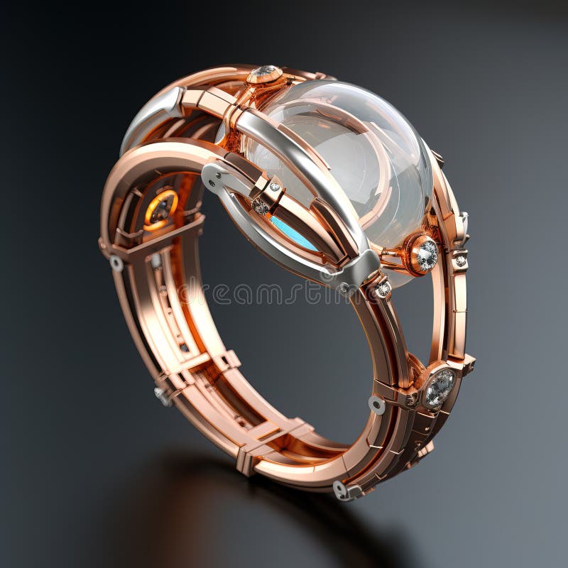 Futuristic Ring, Ai Generated Stock Illustration - Illustration of hand ...
