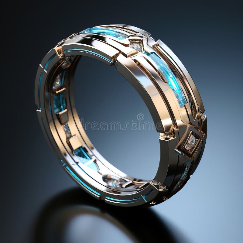 Futuristic Ring, Ai Generated Stock Illustration - Illustration of ...