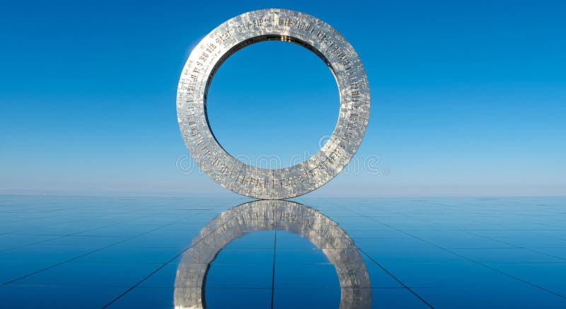 Futuristic Ring Structure with Reflection Stock Illustration ...