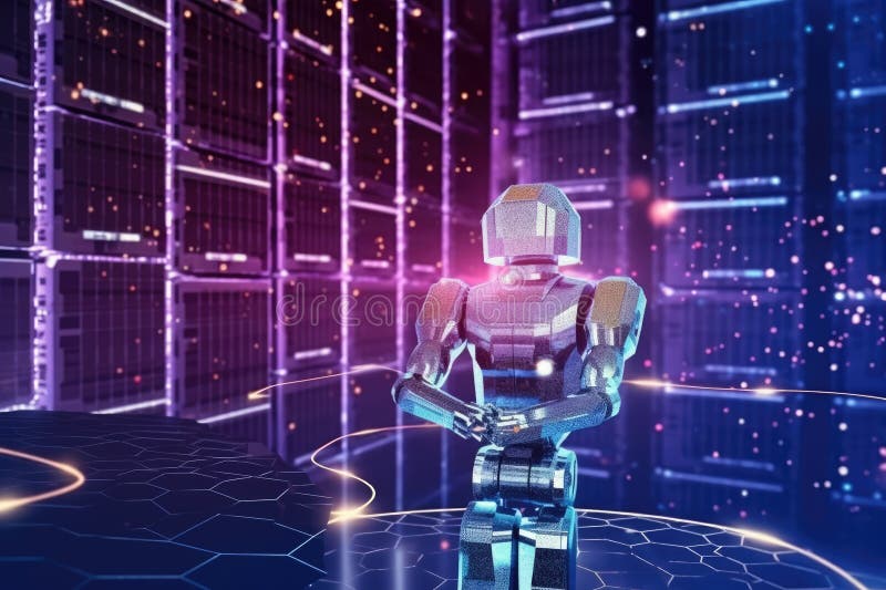 Futuristic Robot with Advanced Artificial Intelligence Capabilities is ... Futuristic Robot with Advanced Artificial Intelligence Capabilities is ...