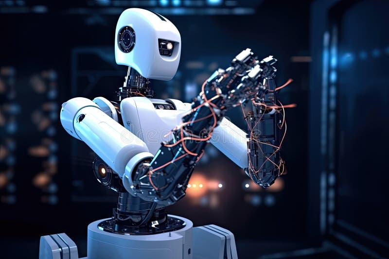 Futuristic Robot with Advanced Artificial Intelligence Capabilities is ... Futuristic Robot with Advanced Artificial Intelligence Capabilities is ...