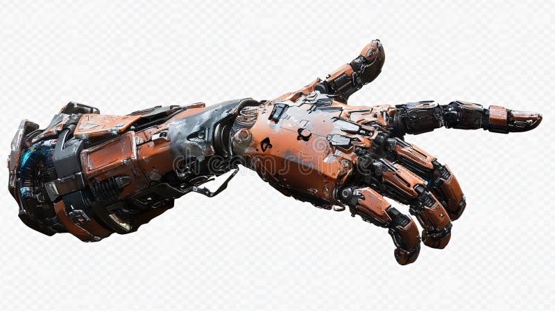 Futuristic Robot Arm and Hand Pointing Finger, Cyborg Technology ...