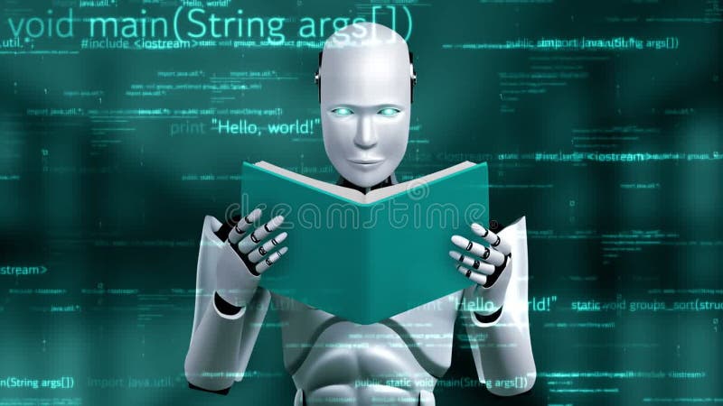 Futuristic Robot Artificial Intelligence Huminoid AI Programming Coding ...