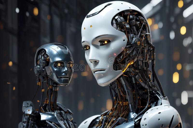 Futuristic Robot with Artificial Intelligence. Modern Futuristic Robot ...