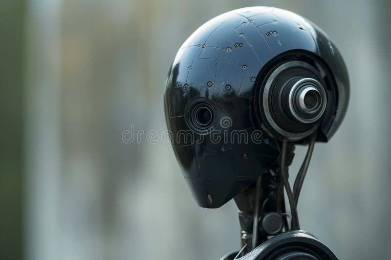 Futuristic Robot Assisting Humans in daily Tasks Stock Illustration ...