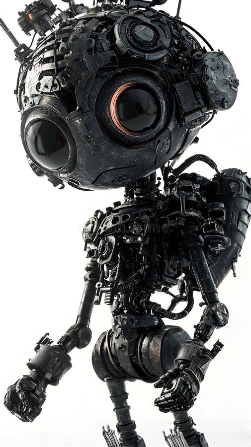 Futuristic Robot Character with a Playful Design Stock Image - Image of ...