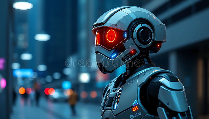 Futuristic Robot Character, Sci,fi Android Design. Stock Photo ...