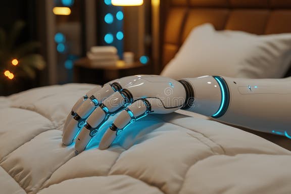 Futuristic Robot Effortlessly Making a Bed with Precision and Skill ...