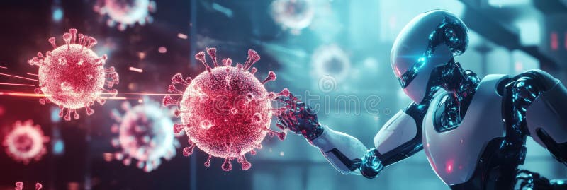 Robots Engage in Advanced Virus Neutralization Techniques in a High ...