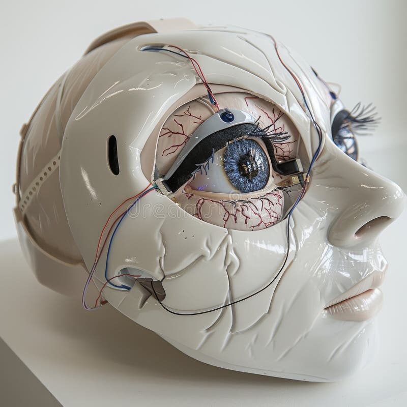 Futuristic Robot Eye with Detailed Mechanics and High Tech Interface ...