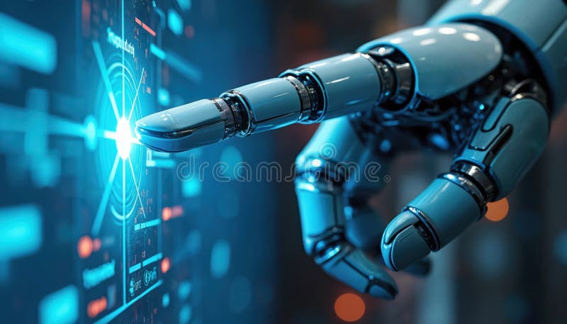 Futuristic Ai Cyborg Augmented Reality Interface Advanced Artificial Intelligence Technology ...