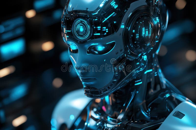 High Tech Robot Led Display Futuristic Setting Stock Photos - Free ...