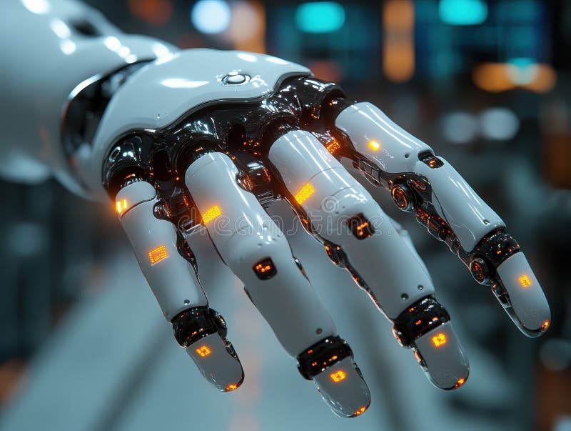 Futuristic Robot Hand Displaying Advanced Technology in Modern Machine ...