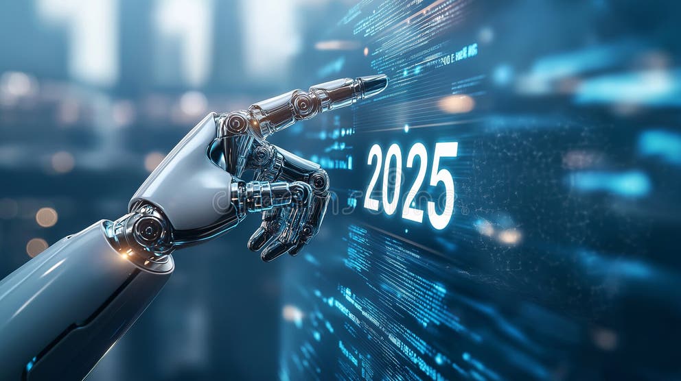 Futuristic Robot Hand Points Stock Illustrations – 830 Futuristic Robot ...