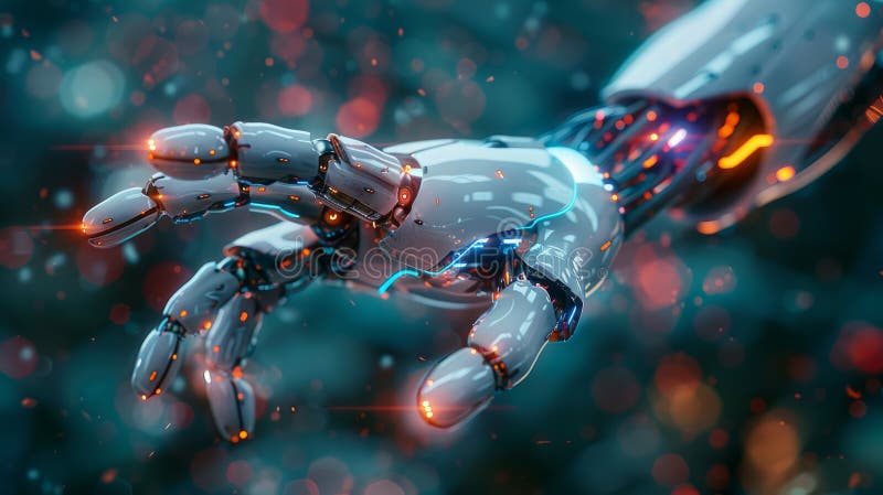 Futuristic Robotic Arm Reaching Forward Precision Stock Photos - Free ...