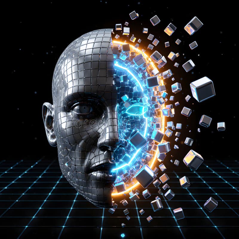 Head Half Robot Stock Illustrations – 315 Head Half Robot Stock ...