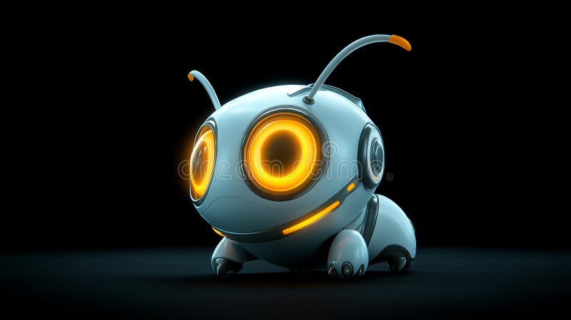 Futuristic Robot with Illuminated Head Glimpse into Advanced Artificial ...