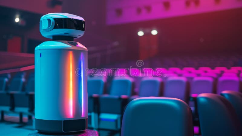 Futuristic Robot Illuminated Theater Setting Stock Photos - Free ...