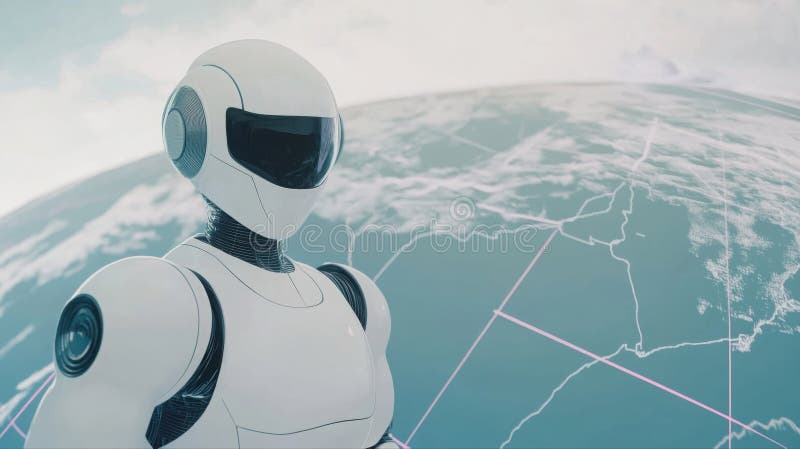 Futuristic Robot Manages Holographic Climate Map To Mitigate Natural ...