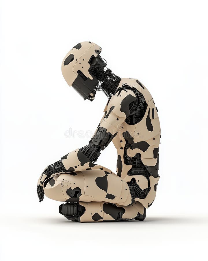 A Futuristic Robot Mannequin in a Thoughtful Pose Showcasing Advanced ...