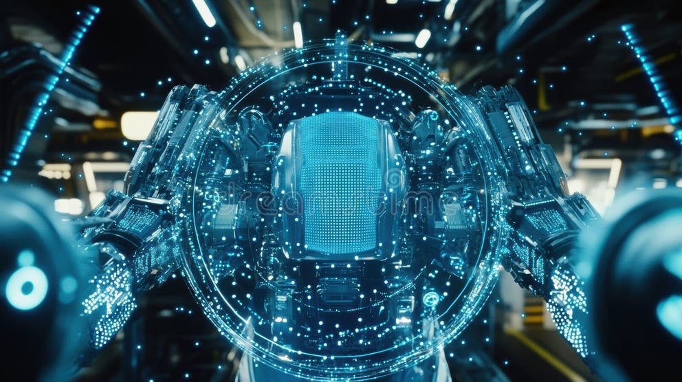 Futuristic Robot Manufacturing Process with Digitalization and ...