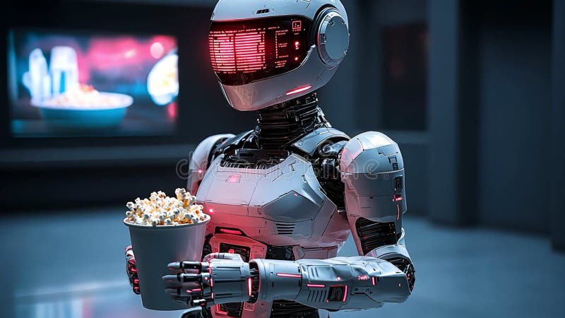 Futuristic Robot in Modern Setting Advanced Technology and Glowing ...