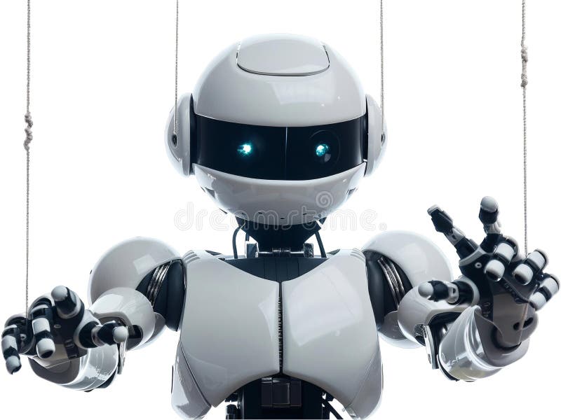 Futuristic Robot Performing Puppet Show - Advanced AI Technology ...