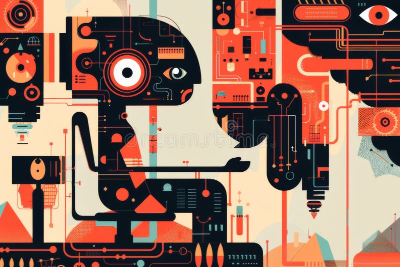 Futuristic Robot Profile with Glowing Eyes, Showcasing Advanced ...