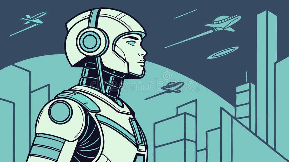 Futuristic Robot Profile, Technology and Artificial Intelligence ...