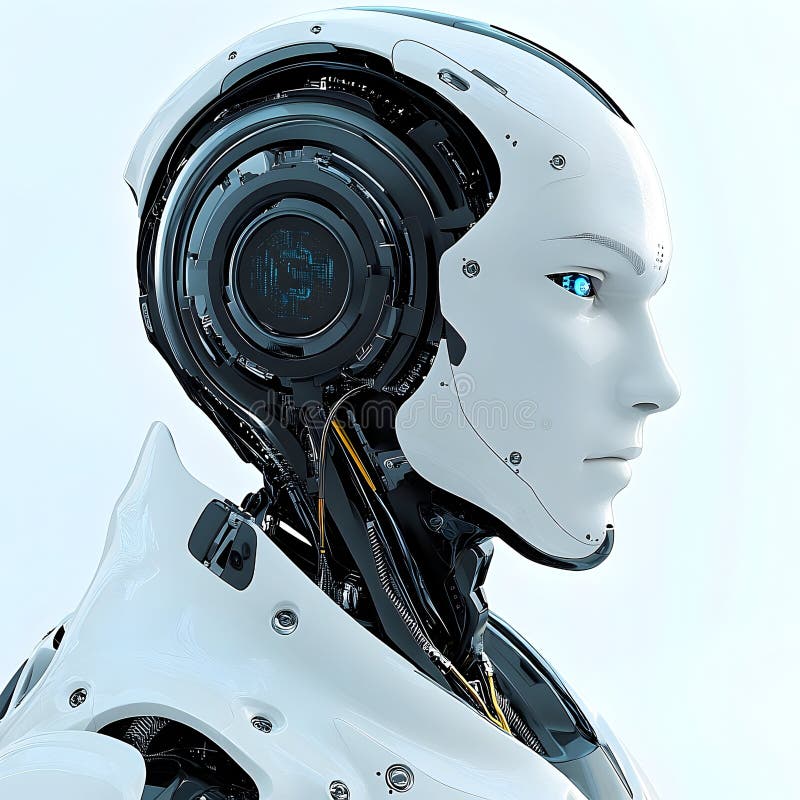 AI-Generated Robot Head stock image. Image of deep, external - 385787231