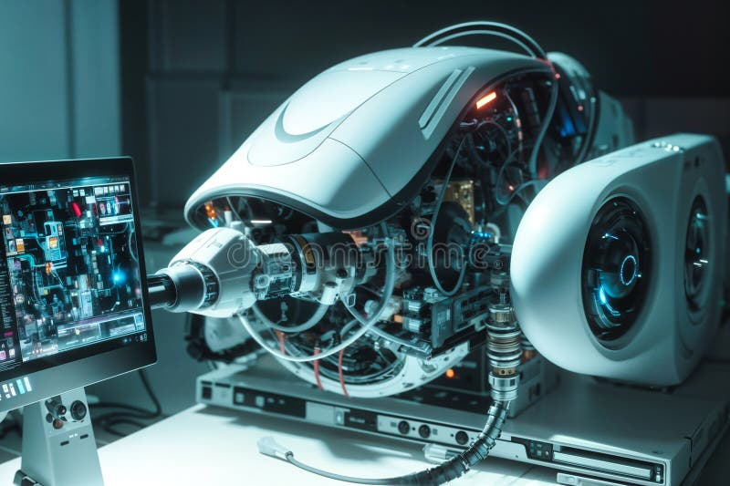 Futuristic Robot Scenarios - Artificial Intelligence Concepts Stock ...