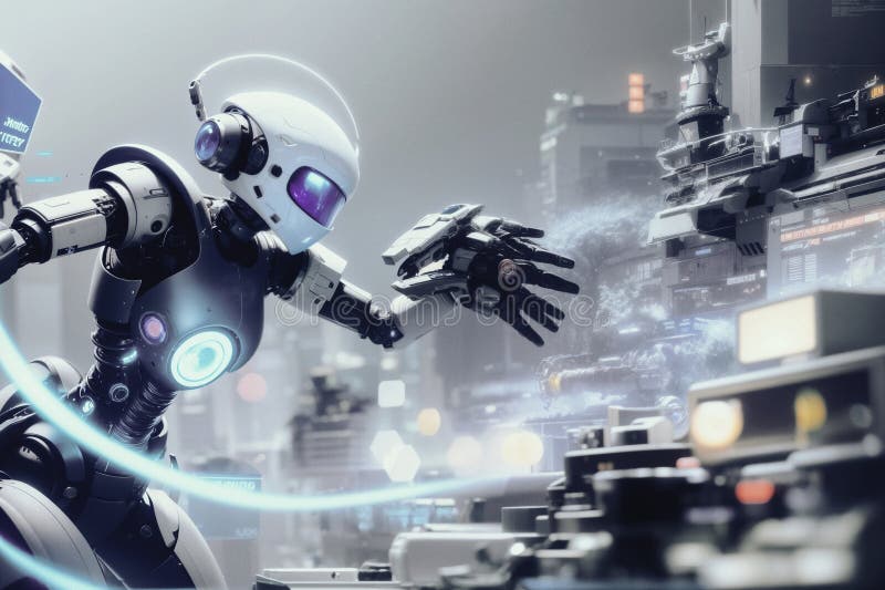 Robot Scenarios Stock Illustrations – 226 Robot Scenarios Stock ...