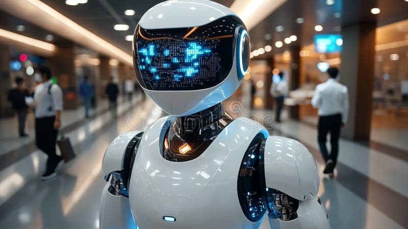 Futuristic Robot Showcasing Modern Technology in Digital Environment ...