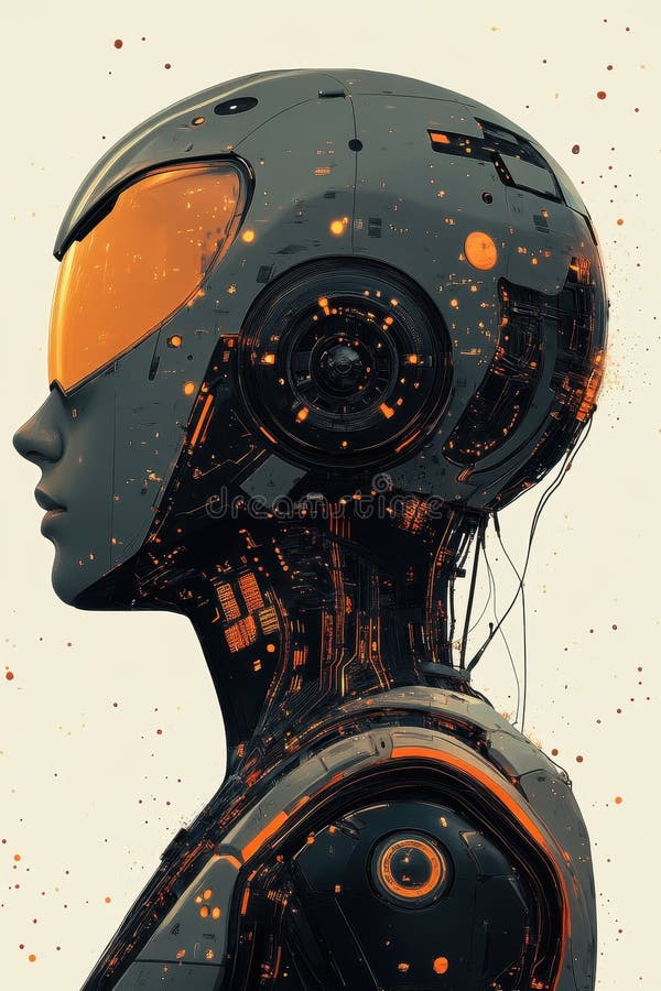 Futuristic Robot with a Sleek Design and Glowing Elements Showcasing ...