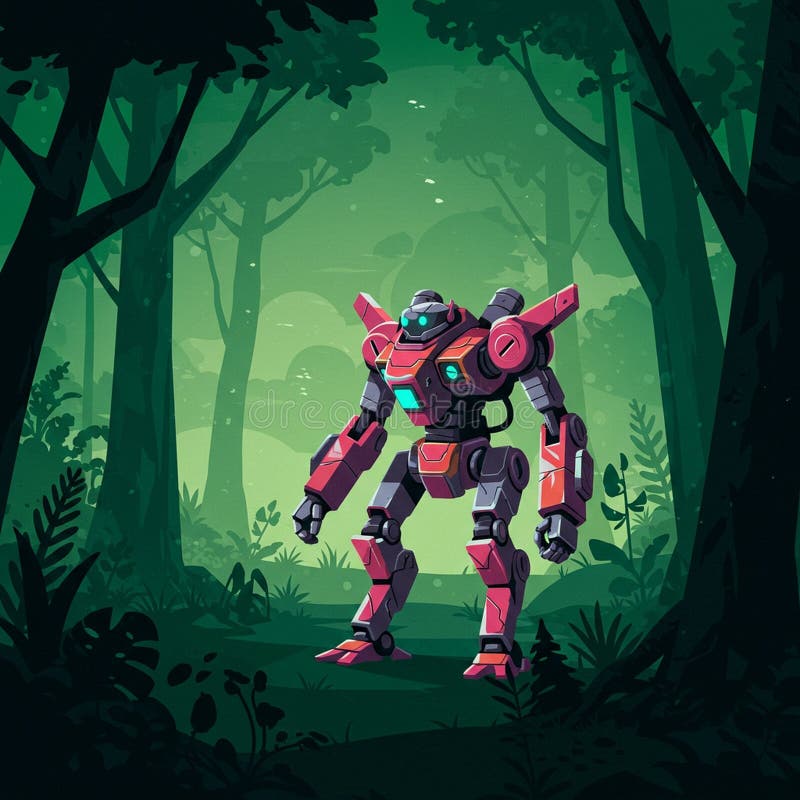 Futuristic Mechanical Forest Stock Illustrations – 981 Futuristic ...