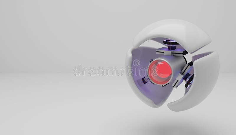 Futuristic Robot Surveillance Camera Concept. 3d Illustration Stock ...