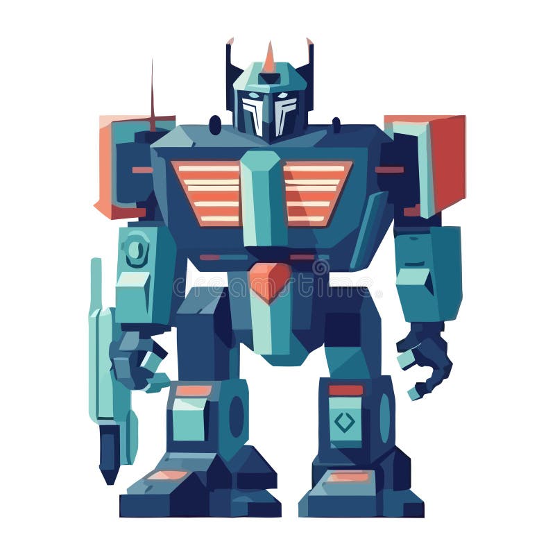 Futuristic Robot Symbolizes Technological Progress Stock Vector ...