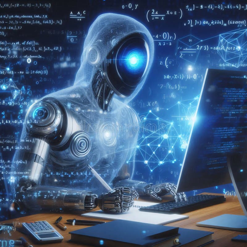 Tech Evolution Computer Robot Background Undergoes a Mesmerizing ...