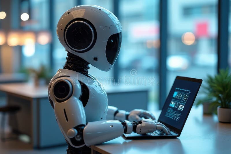 Futuristic Robotic Aid in Operation Stock Illustration - Illustration ...