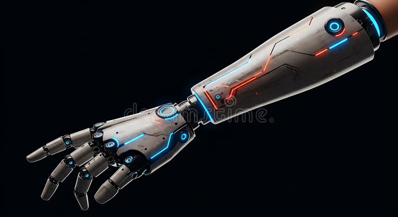 Advanced Robotic Hand 3d Render Futuristic Ai Technology Stock Photos ...