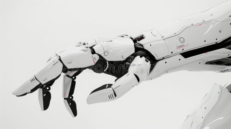Futuristic Robotic Arm in a Dynamic Pose Stock Image - Image of ...