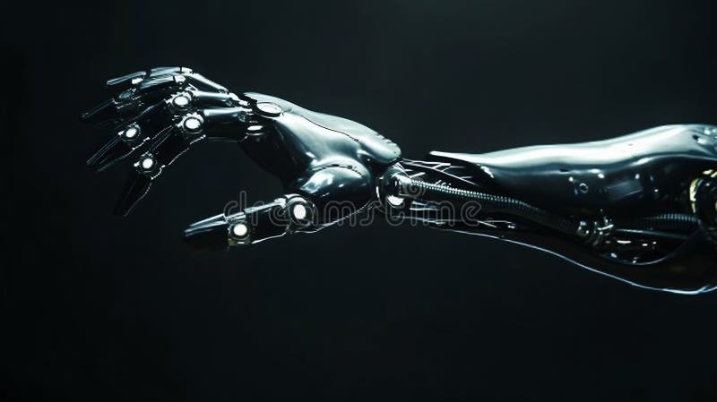 Futuristic Robotic Arm in Dynamic Poses. Generative Ai Stock ...