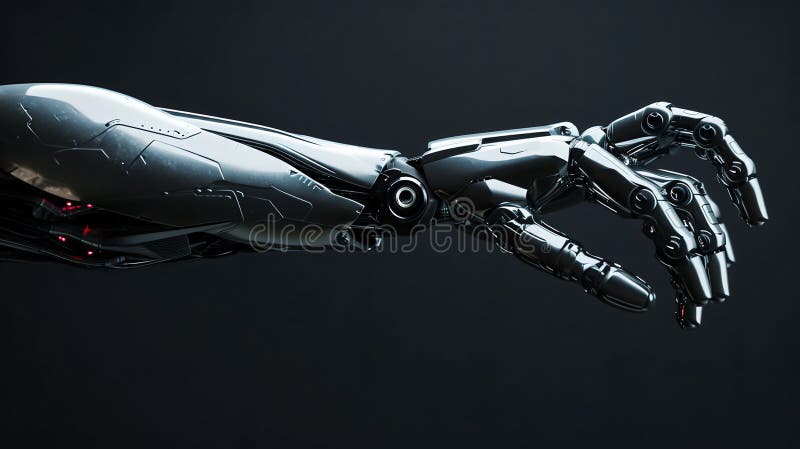 Futuristic Robotic Arm in Dynamic Poses. Generative Ai Stock ...