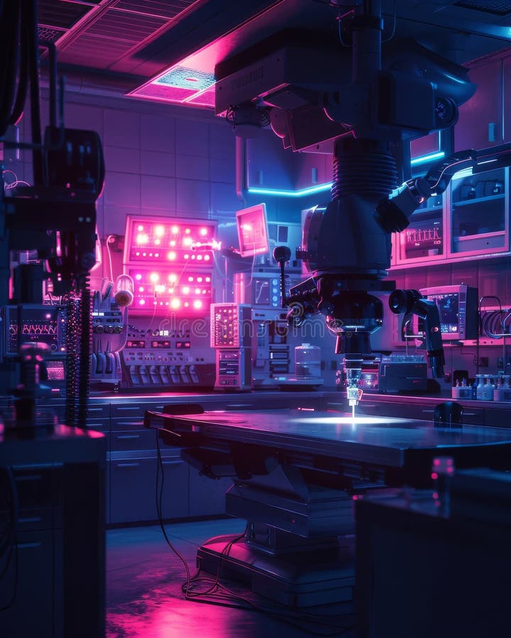 Futuristic Robotic Arm in High-tech Laboratory Stock Photo - Image of ...