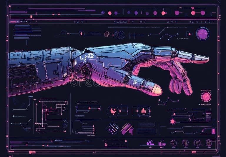 Futuristic Robotic Arm Interface Showcasing Advanced Technology and ...