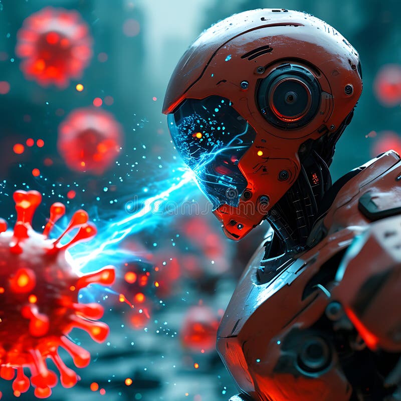 Futuristic Robotic Avatars Combat Molecular Structures in a Digital ...