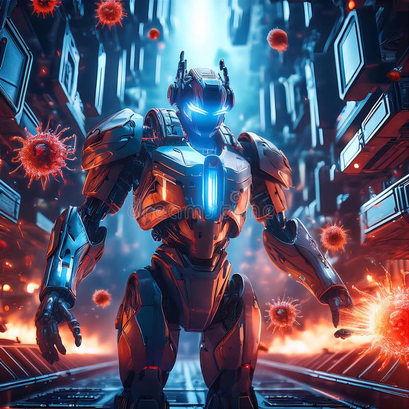 Futuristic Robotic Avatars Combat Molecular Structures in a Digital ...