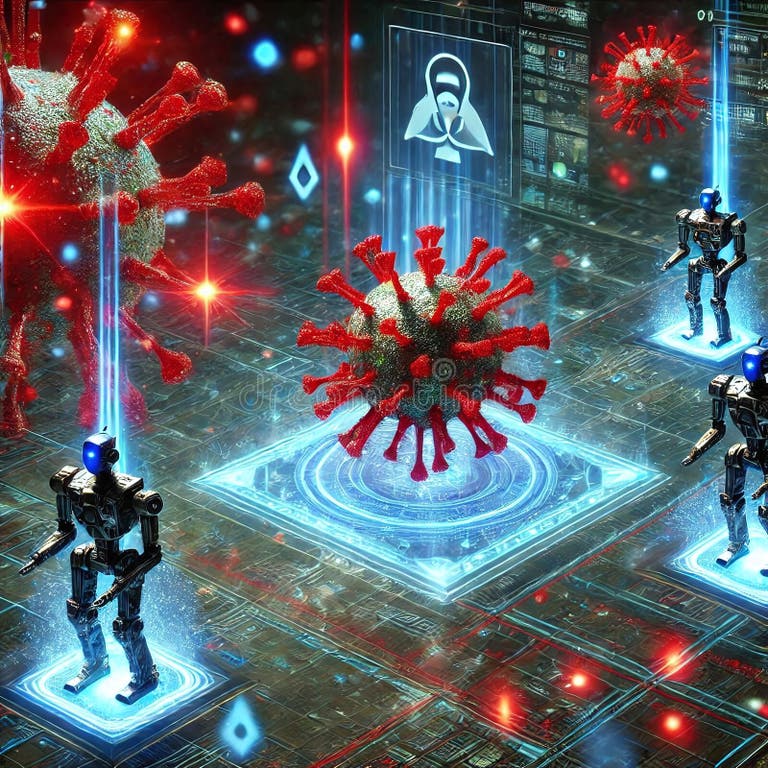 Futuristic Robotic Avatars Combat Molecular Structures in a Digital ...